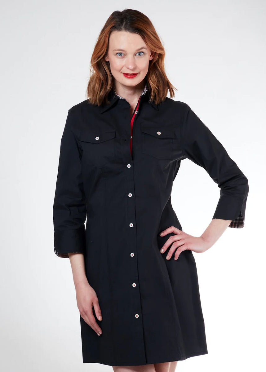 Sag Harbor Dress Black Stretch Poplin – Benjamin's & Libba's