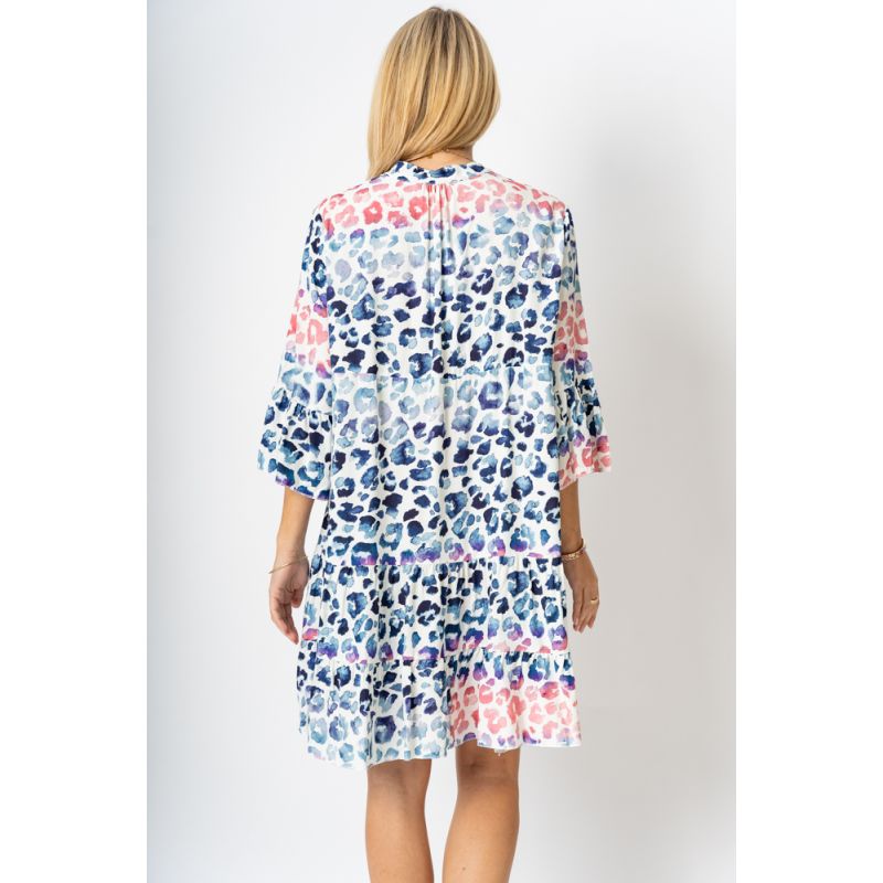 Cheetah Print Multi-Colored Dress-Royal Blue – Benjamin's & Libba's