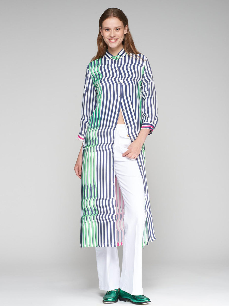 Antonella Dress-Navy/Green/Pink – Benjamin's & Libba's