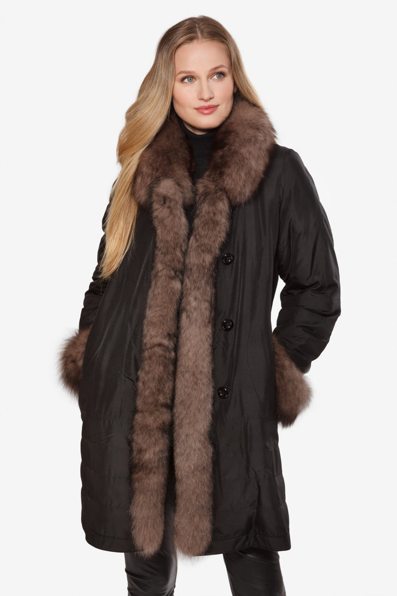 Silk & Fox Reversible Travel Coat - Black Sable – Benjamin's & Libba's