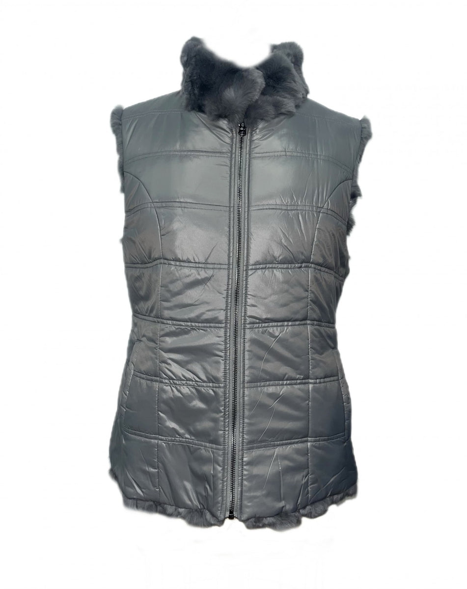 Rex Rabbit Reversible Vest - Charcoal – Benjamin's & Libba's